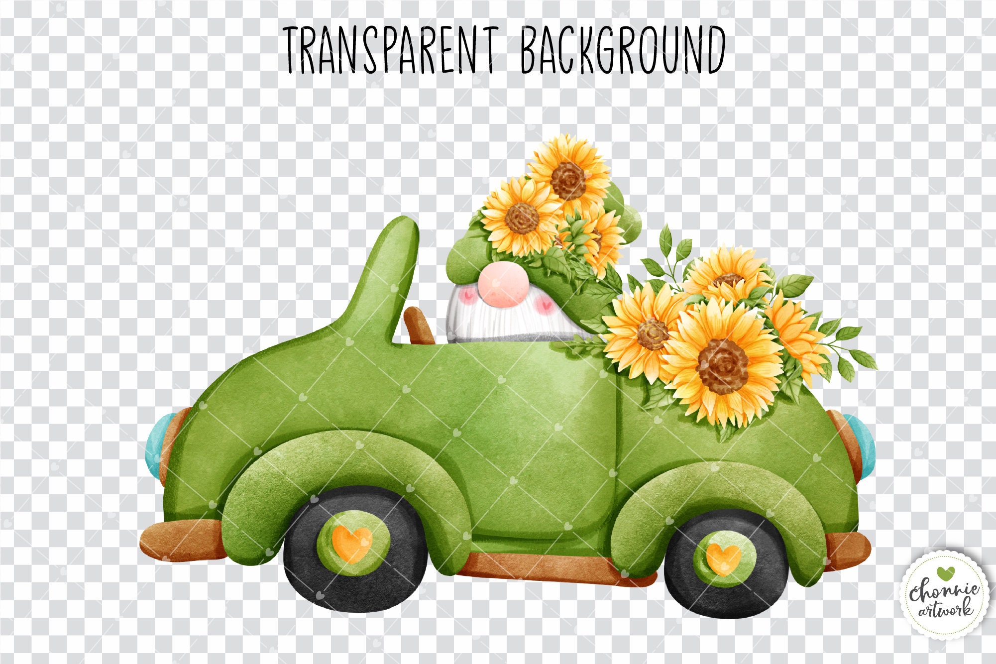 Sunflower Gnomes Clipart Sunflower Gnomes PNG Sunflower | Etsy Canada
