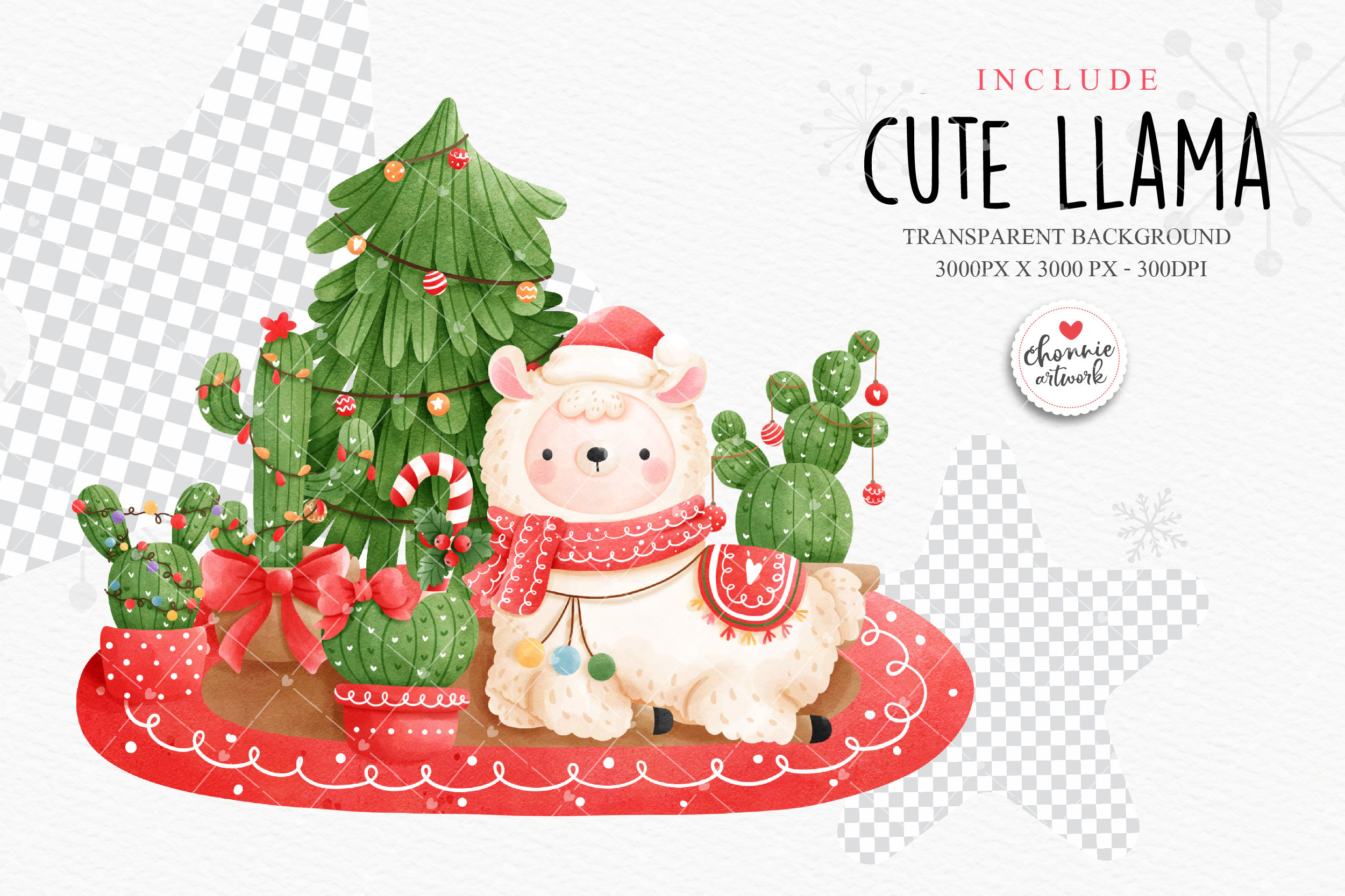 Christmas Llama Clipart Llama Clipart Christmas Clipart - Etsy