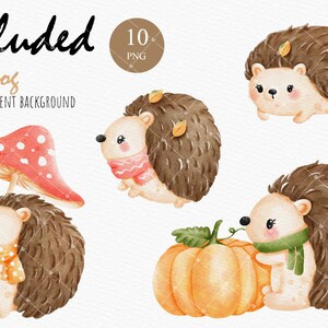 Hedgehogs Cliparts, Autumn Hedgehogs Clipart, Autumn Clipart, Fall ...