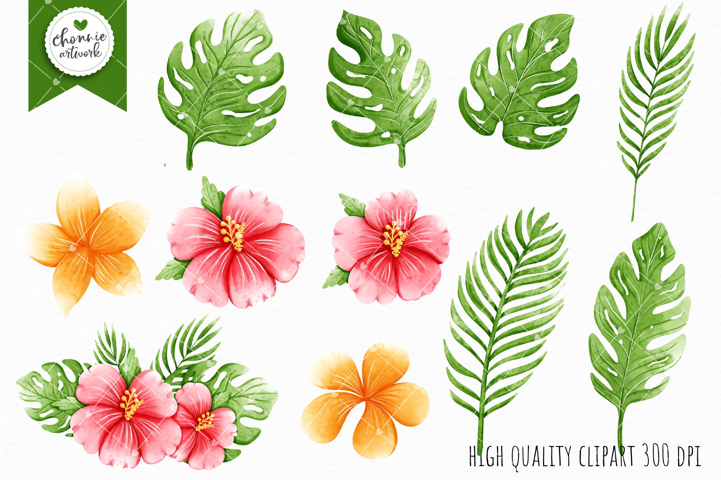 Flamingo Clipart Pink Tropical Flamingo Clipart Tropical - Etsy