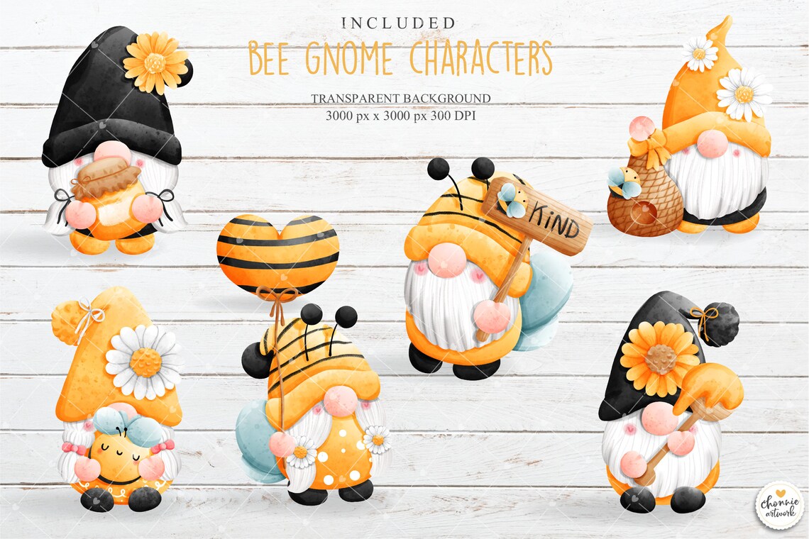 Bee Gnome Clipart Gnome Bee Clipart Honey Bee Clipart Gnome - Etsy