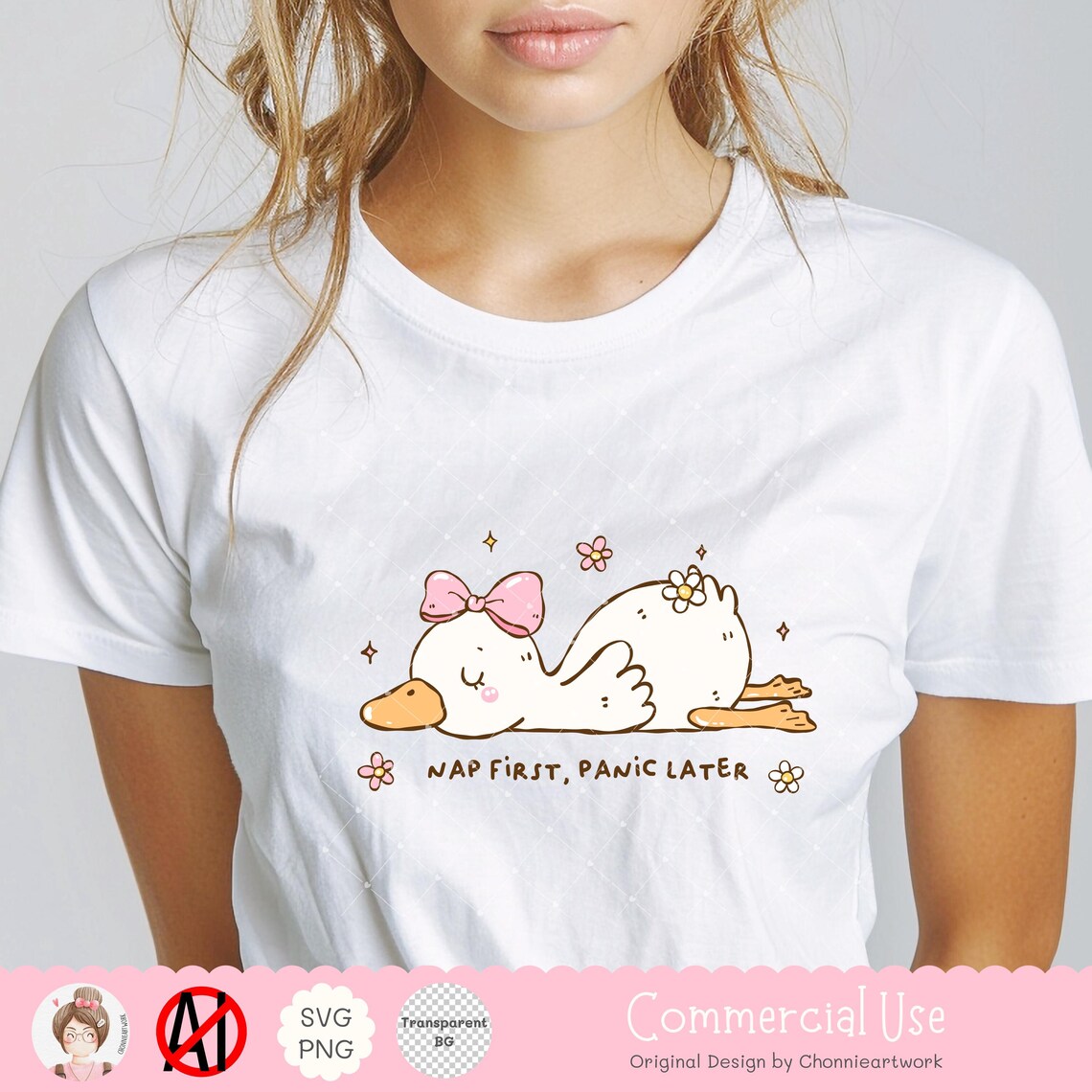 Nap First Panic Later Goose SVG PNG EPS Silly Goose Sleeping Funny ...