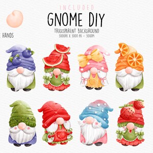 Ice Cream Gnome Clipart, Popsicle Gnome Clipart, Summer Gnome Clipart ...