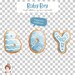 Baby Boy Cookies Alphabet and Letters, Baby Boy Alphabet Clipart, Baby ...