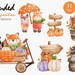 Autumn Woodland Animal Clipart, Autumn Clipart, Woodland Animal Clipart ...