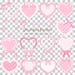 Whimsical Hand-drawn Valentine's Pink Ribbon Frame Clipart Set SVG PNG ...