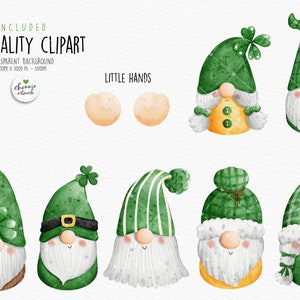 Watercolor St Patricks Gnomes Clipart, Gnome St Patrick Clipart, Gnome ...