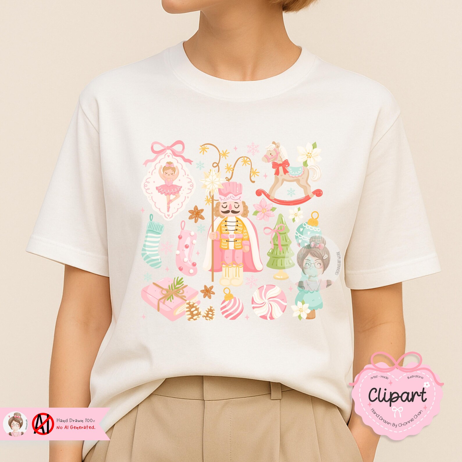 Christmas Pastel Clipart, Pastel Christmas Gifts Clipart, Pastel ...