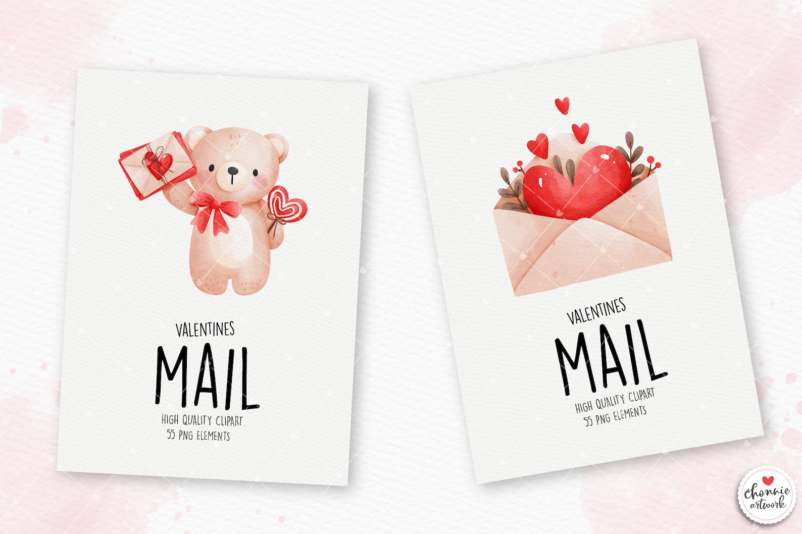 Valentines Mail Clipart Valentines Letter Clipart - Etsy
