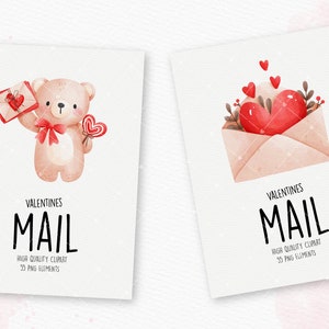 Valentines Mail Clipart, Valentines Letter Clipart, Valentine's Day ...