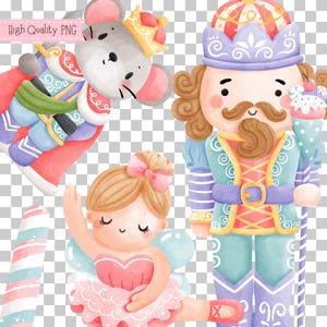 The Nutcracker Clipart, Candy Christmas Clipart, Pastel Nutcracker ...