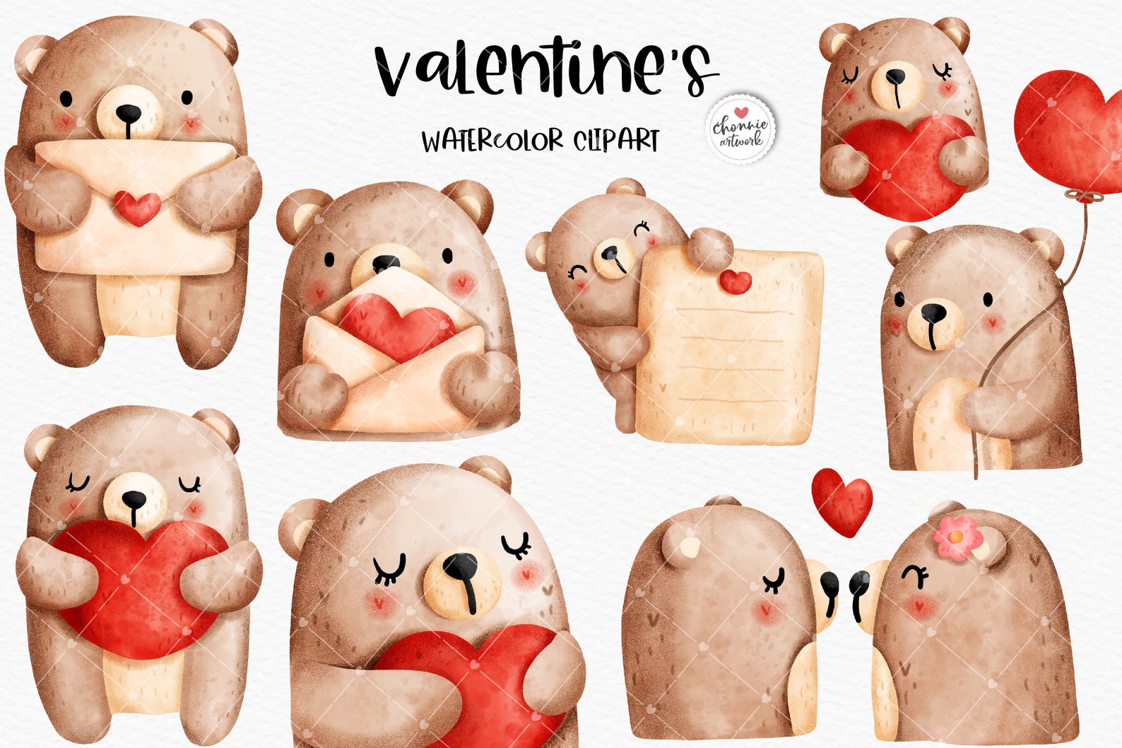Valentine's Day Teddy Bear Teddy Bear Clipart Love | Etsy