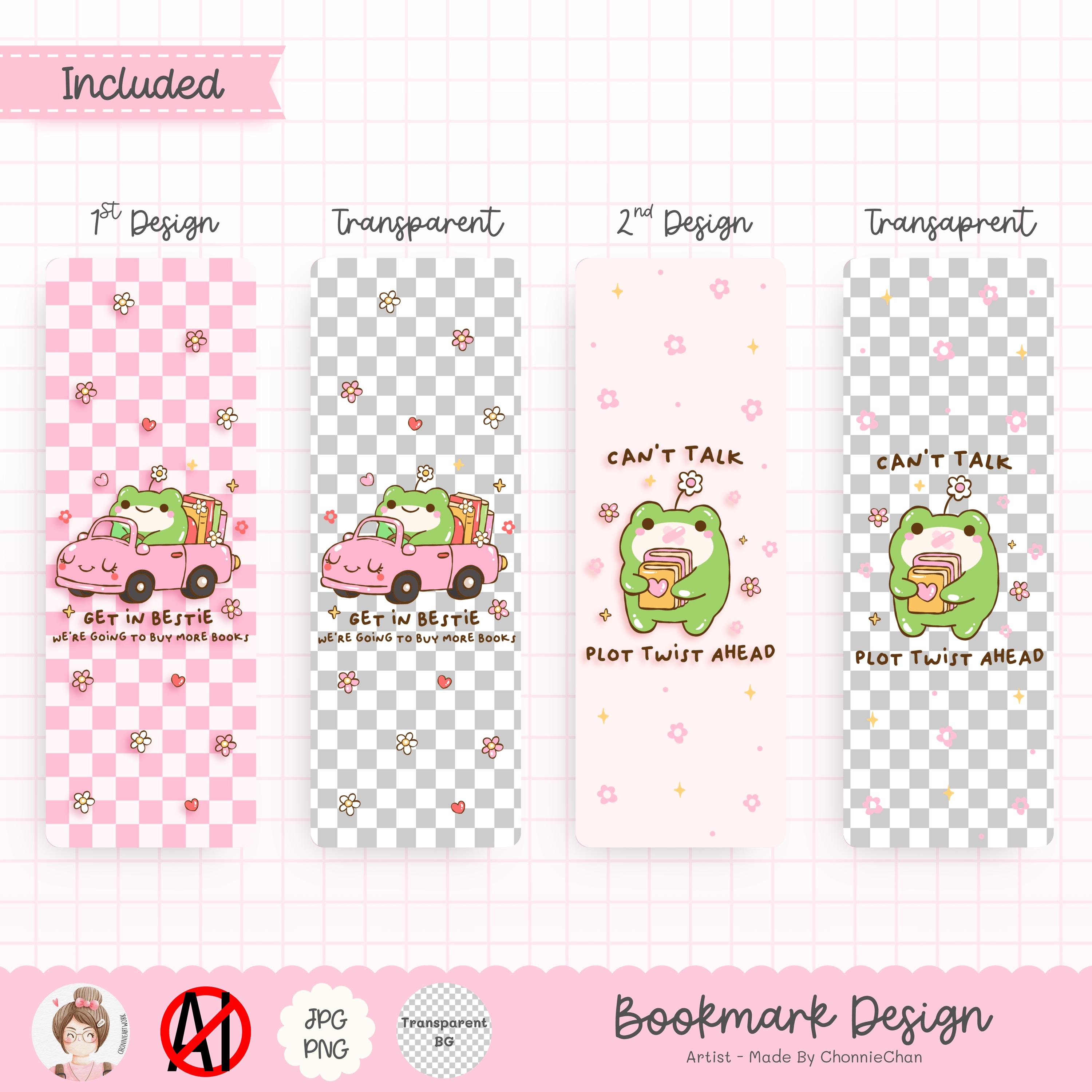 Frog Reading Book Bookmark, Frog Lover Bookmark, Kawaii Frog Bookmark ...
