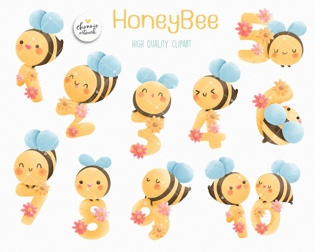 Honey Bee Birthday Clipart, Birthday Clipart, Honey Bee Clipart, Bee ...