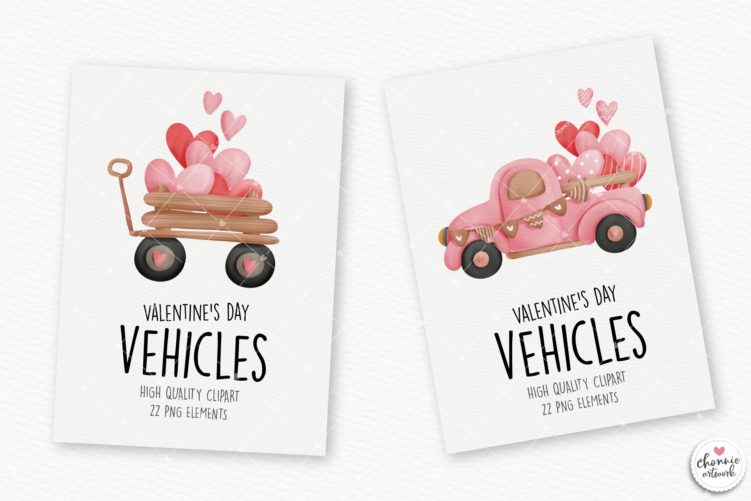 Valentine's Vehicles Clipart Valentine's Day Clipart - Etsy