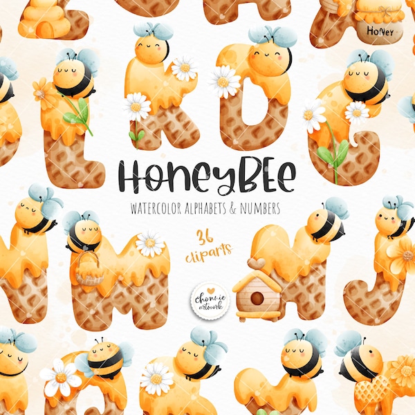 Honey Bee Alphabet - Etsy