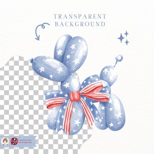 Coquette 4th of July Balloon Dog Png, 4th of July Png, Balloon Dog Png ...