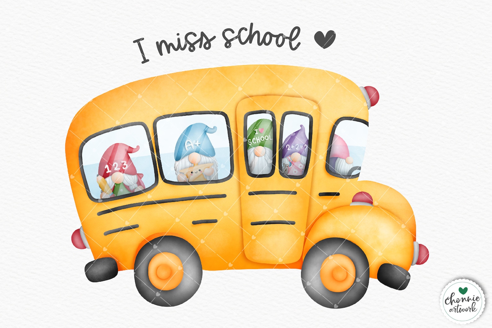 Watercolor Back to School Gnome Clipart Student Gnome PNG - Etsy