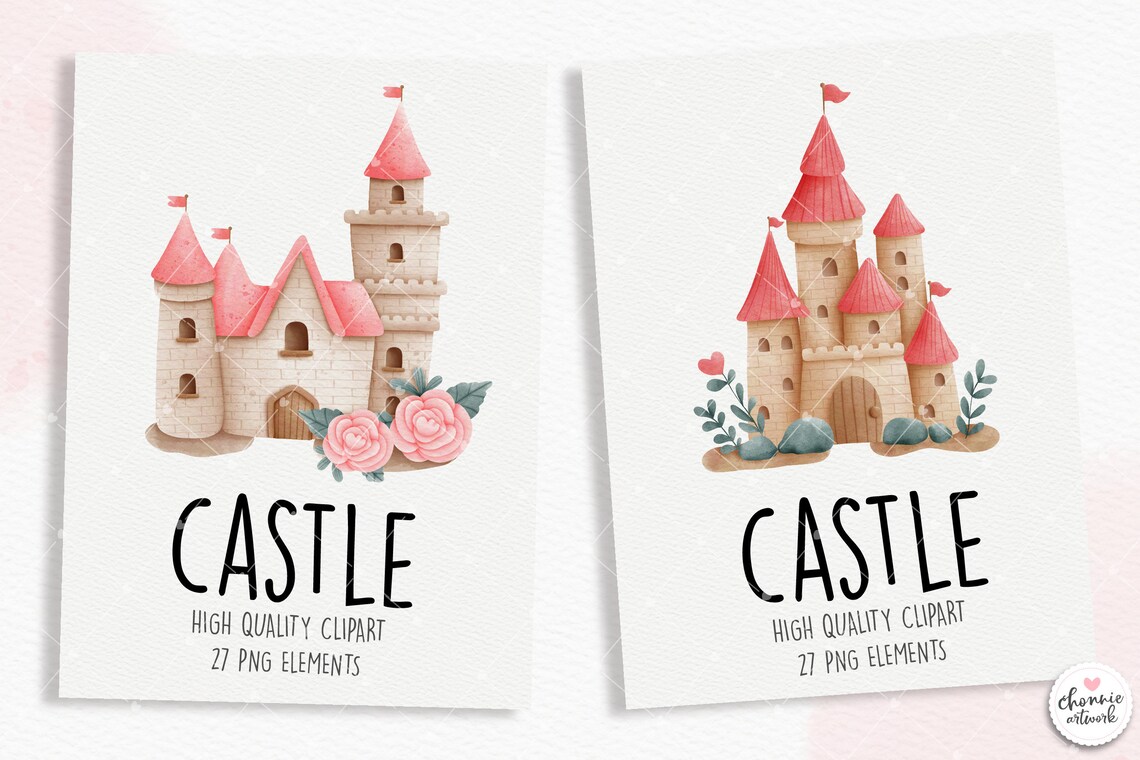 Castle Clipart Fairytale Castle Clipart Princess Castle - Etsy