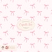Pink Coquette Ribbon Seamless Pattern, Cute Preppy Pink Ribbon Bow ...