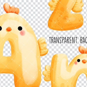 Chicken Alphabet, Chicken Font, Easter Chicken Alphabet, Easter ...