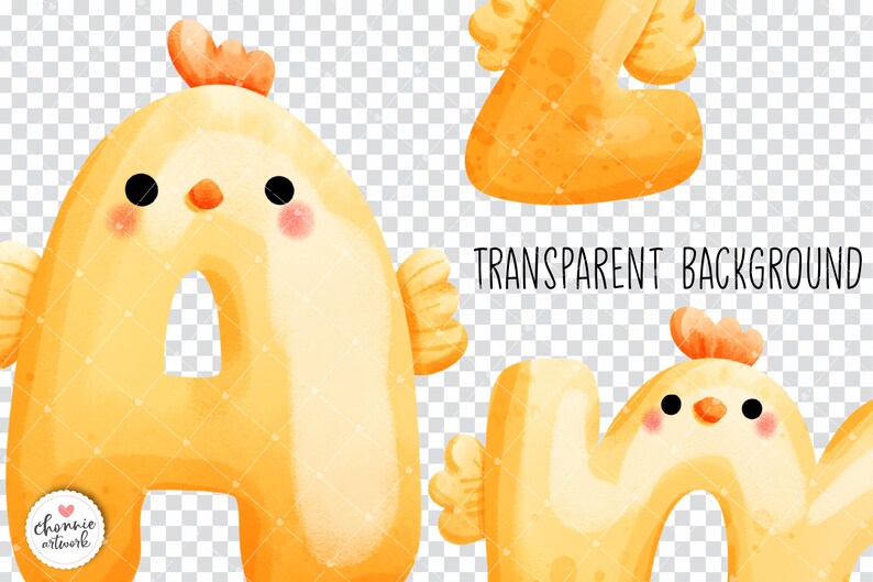 Chicken Alphabet Chicken Font Easter Chicken Alphabet - Etsy