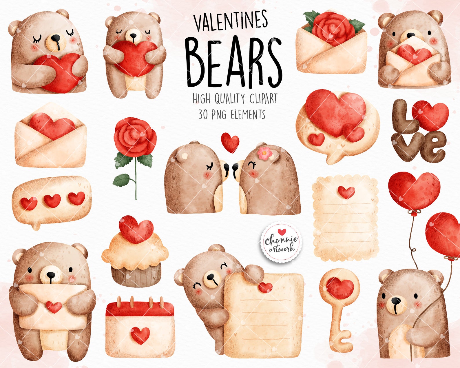 Valentine's Day Teddy Bear Teddy Bear Clipart Love - Etsy