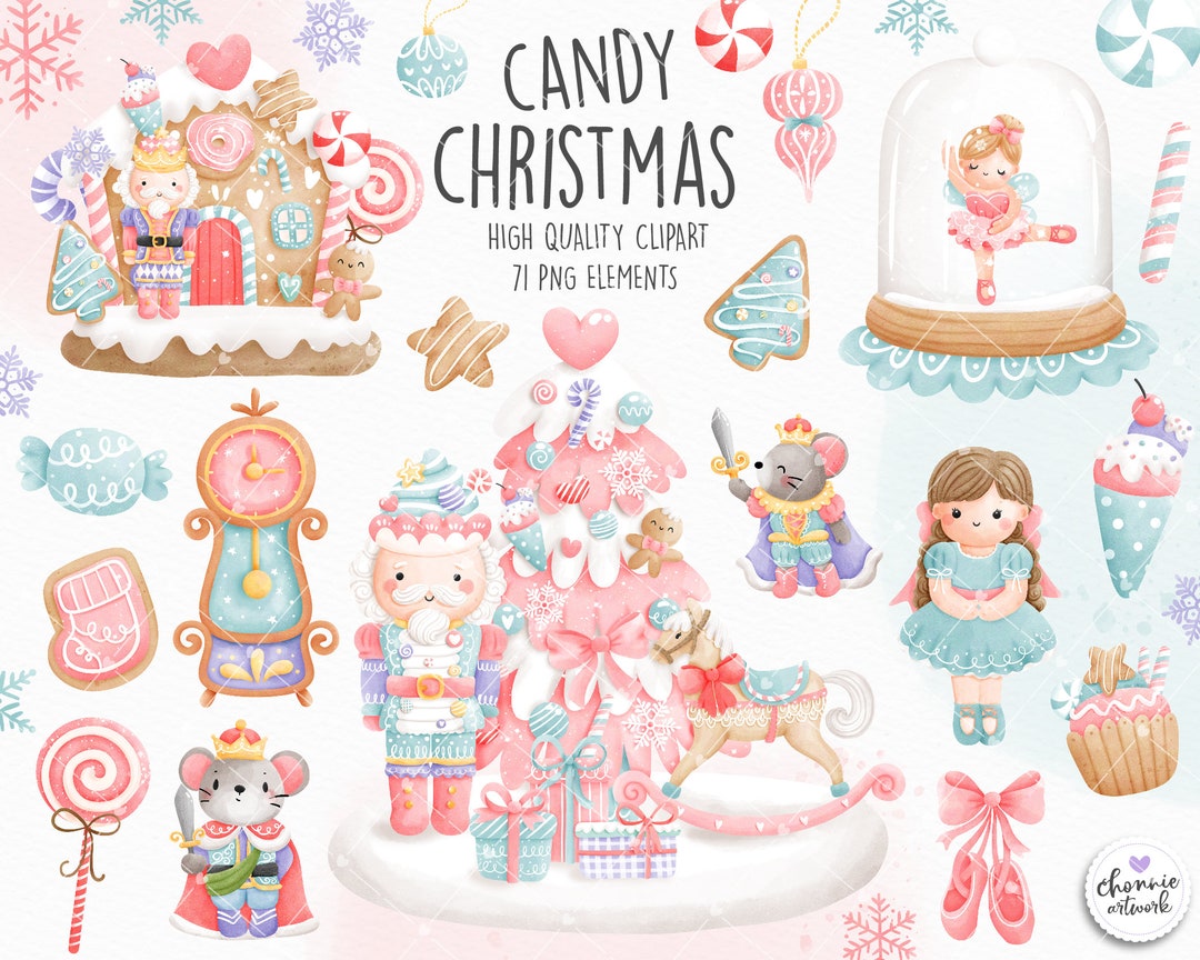 The Nutcracker Clipart, Candy Christmas Clipart, Pastel Nutcracker ...