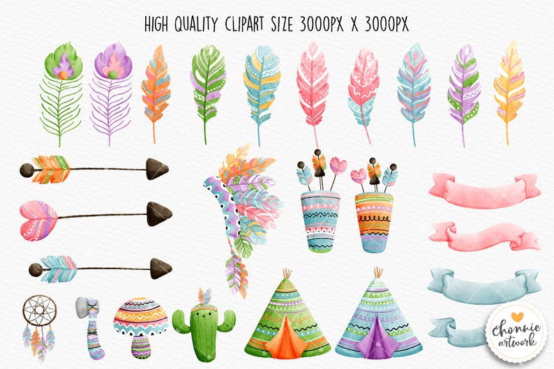 Tribal Animals Clipart Tribal Woodland Animals Clipart - Etsy