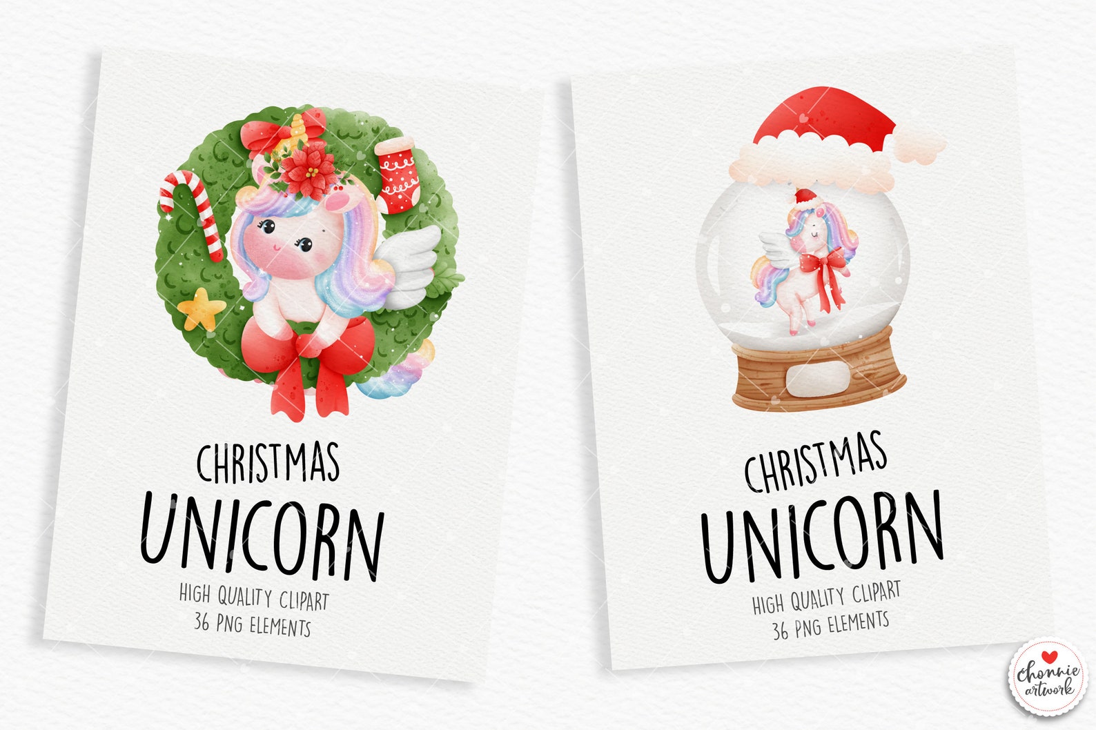 Christmas Unicorn Clipart Christmas Clipart Unicorn Clipart - Etsy