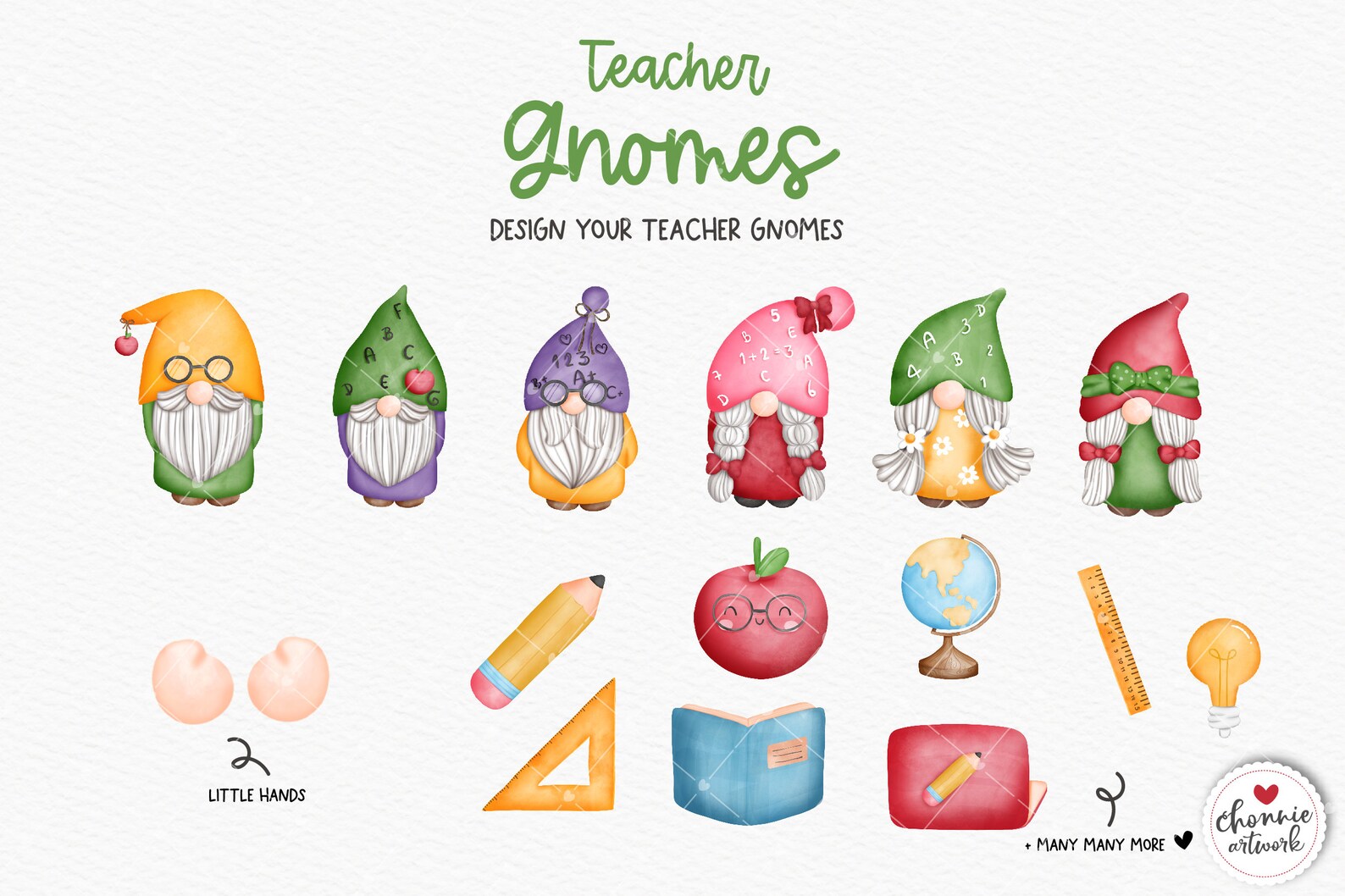 Watercolor Teacher Gnome Clipart, Gnomes Teacher PNG, Back to School ...