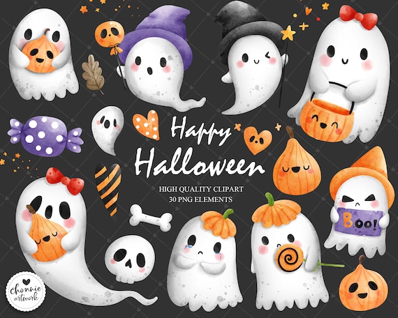 Cute Halloween Ghost Clipart