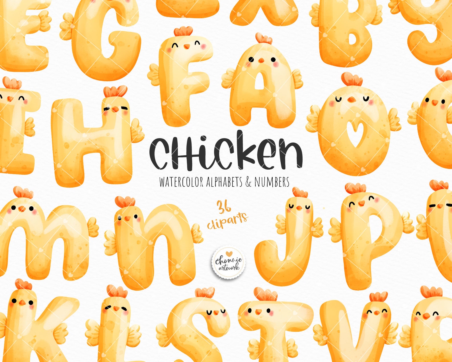 Chicken Alphabet Chicken Font Easter Chicken Alphabet - Etsy