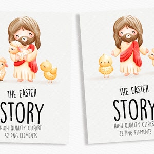 Easter Story Clipart, Easter Christian Clipart, Jesus Clipart, Jesus ...