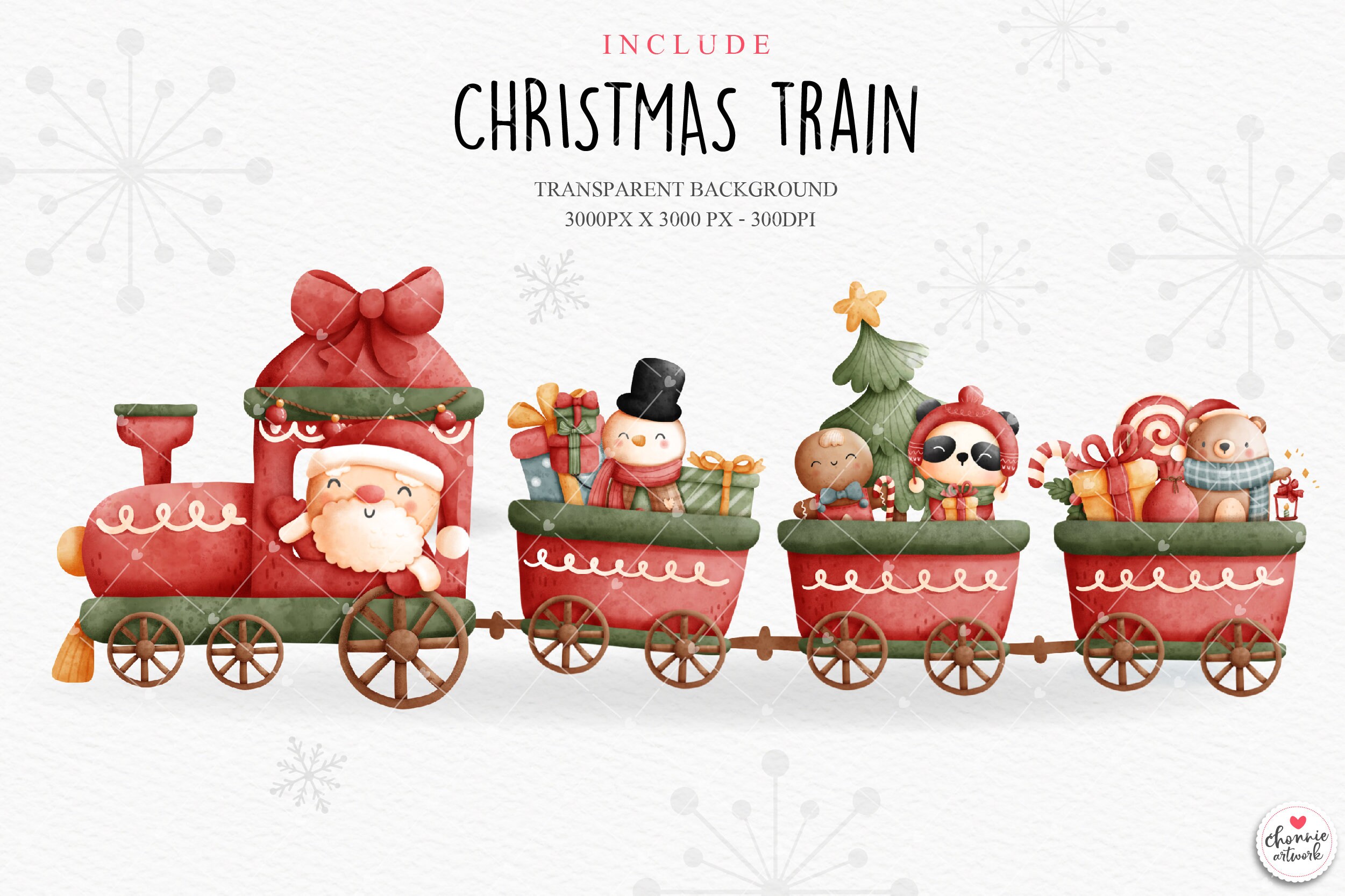 Christmas Santa and Friends Clipart Christmas Clipart - Etsy