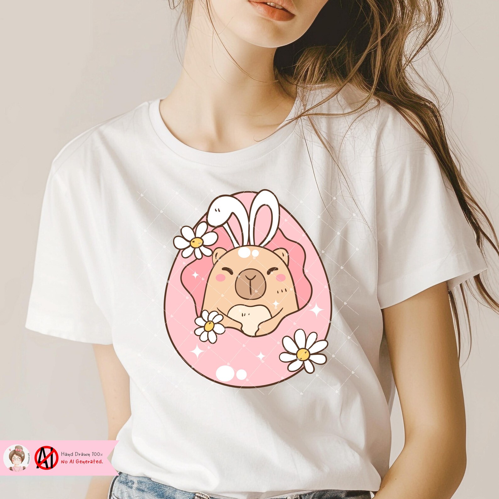 Hoppy Easter Capybaras Clipart Set SVG PNG Groovy Capybara Spring ...