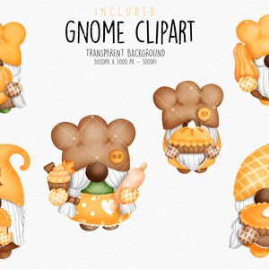 Pumpkin Pie Gnome Clipart, Gnomes Pumpkin Pie Clipart, Pumpkin Gnomes ...