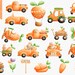 Easter Clipart Rabbit Clipart Easter Car Clipart Carrot Car - Etsy