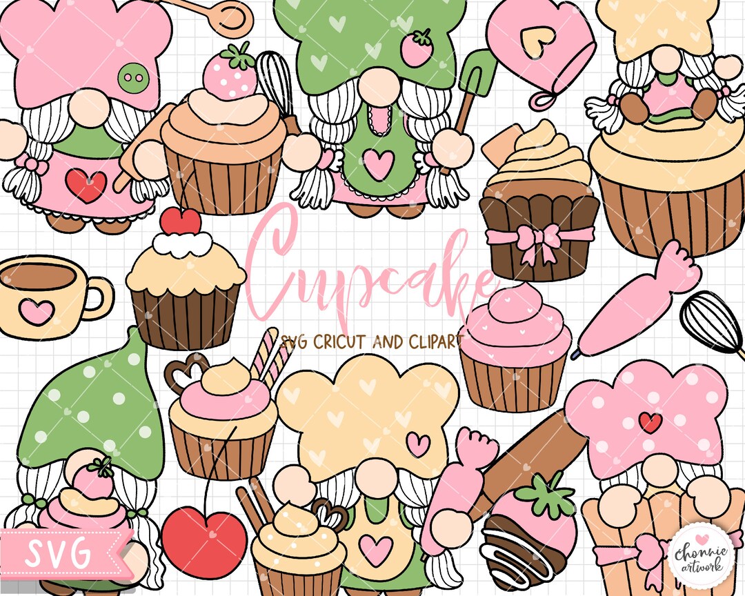 Cupcake Gnomes SVG, Gnome SVG, Cupcake Gnomes Png, Gnome Clipart - Etsy