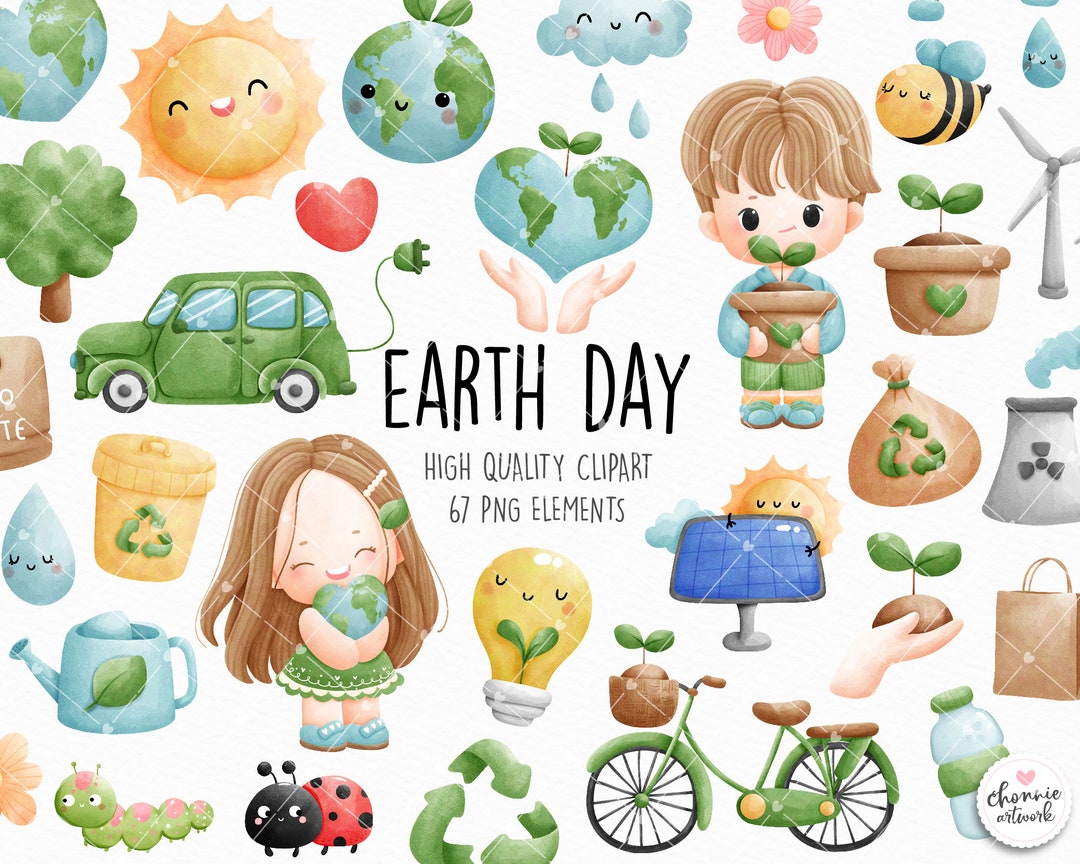 Earth Day Clipart, Environment Clipart, Love Earth Clipart, Eco ...