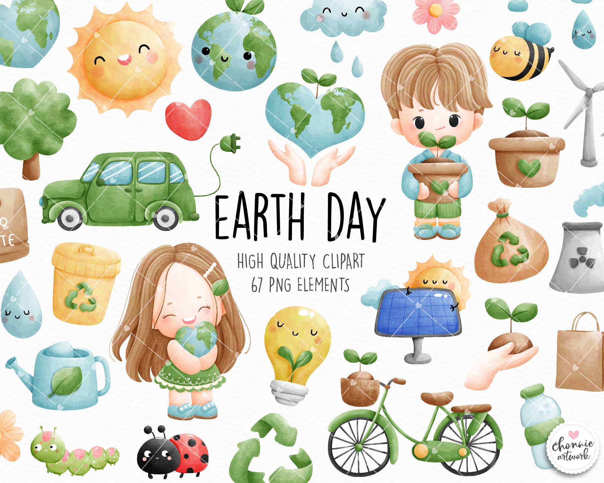 Earth Day Clipart Environment Clipart Love Earth Clipart - Etsy