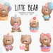 Little Bear Birthday Clipart, Birthday Bear Clipart, Baby Shower ...