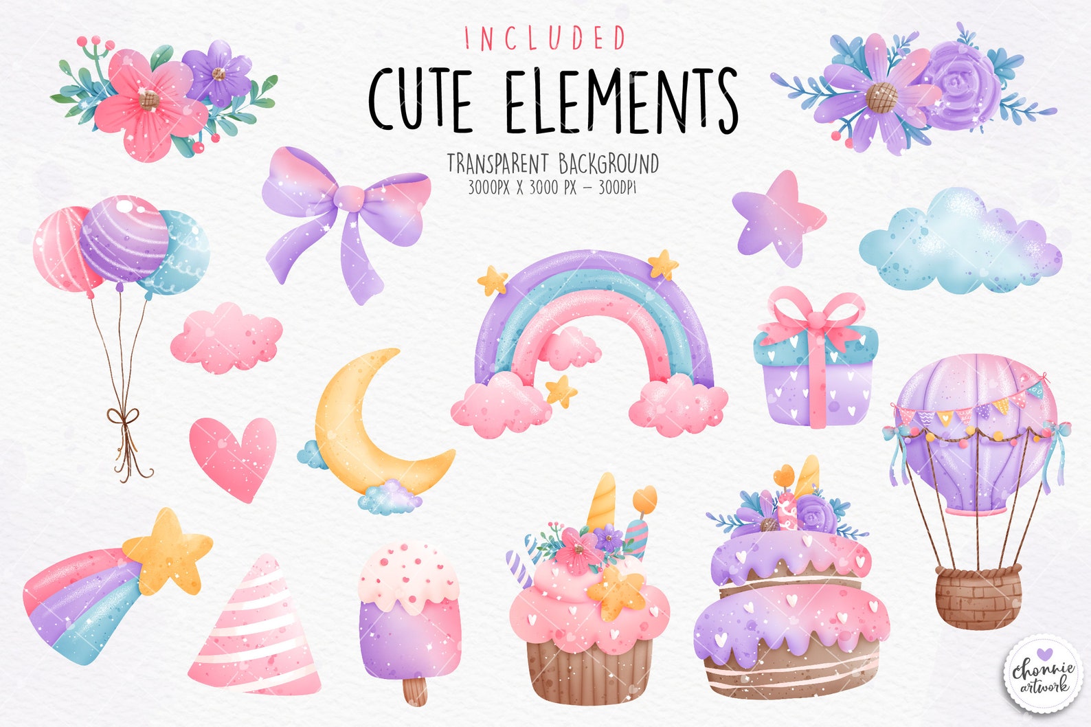 Cute Unicorn Clipart Unicorn Clipart Birthday Unicorn - Etsy