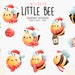 Christmas Clipart, Christmas Bee Clipart, Honey Bee Clipart, Bee ...