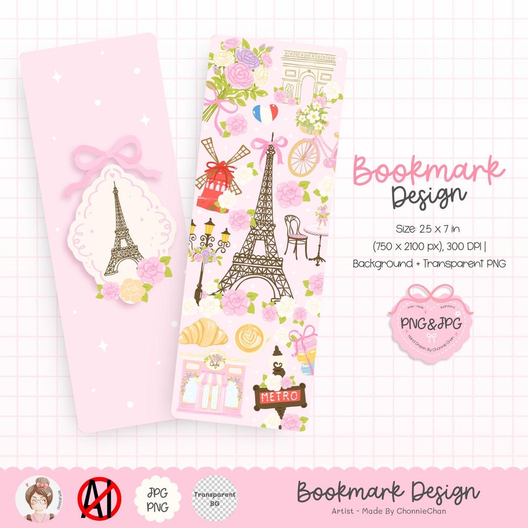 Paris Bookmark, Eifel Tower Bookmark,travel Bookmark,landmarks ...