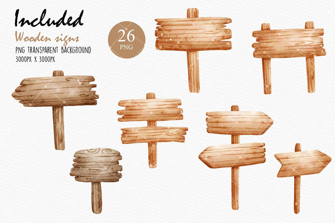 Wooden Signs Clipart, Wooden Borders Clipart, Wooden Slide Clipart ...