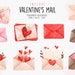 Valentines Mail Clipart, Valentines Letter Clipart, Valentine's Day ...