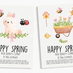 Happy Spring Clipart, Spring Clipart, Spring Animal Clipart, Spring ...