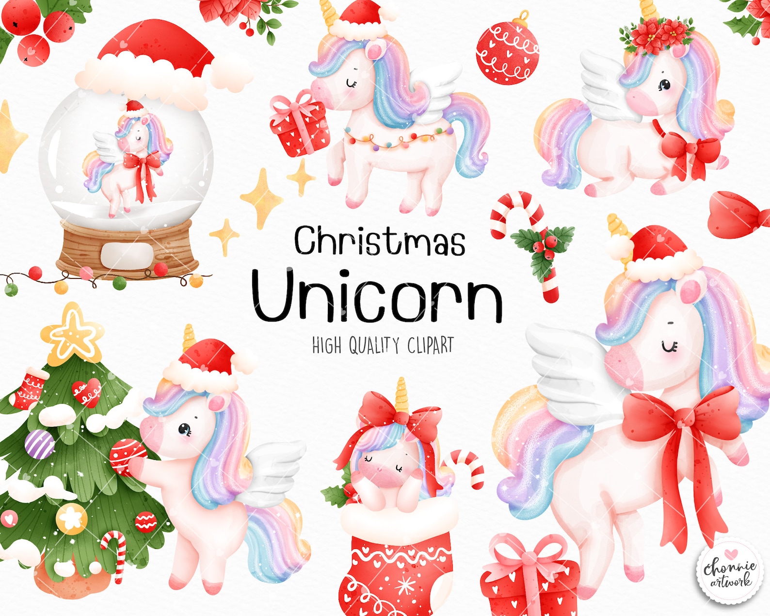 Christmas Clipart Bundle, Christmas Clipart, Santa Clipart, Christmas ...