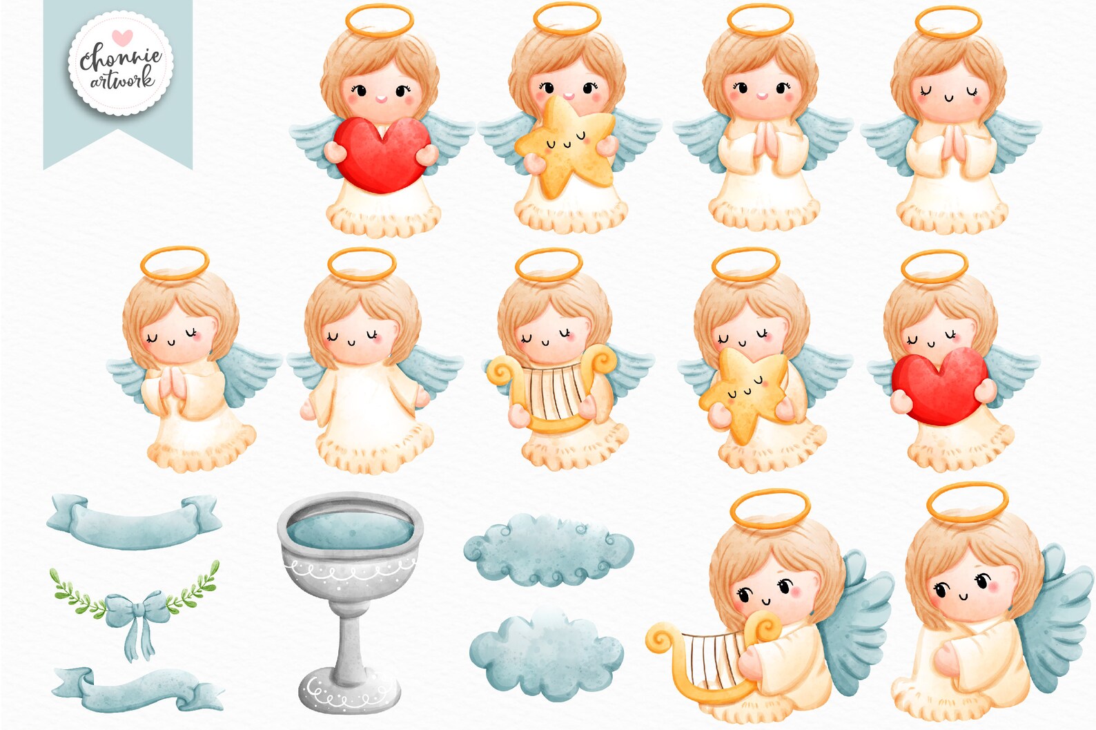 Little Angel Clipart Angel Clipart Heaven Clipart Nativity - Etsy